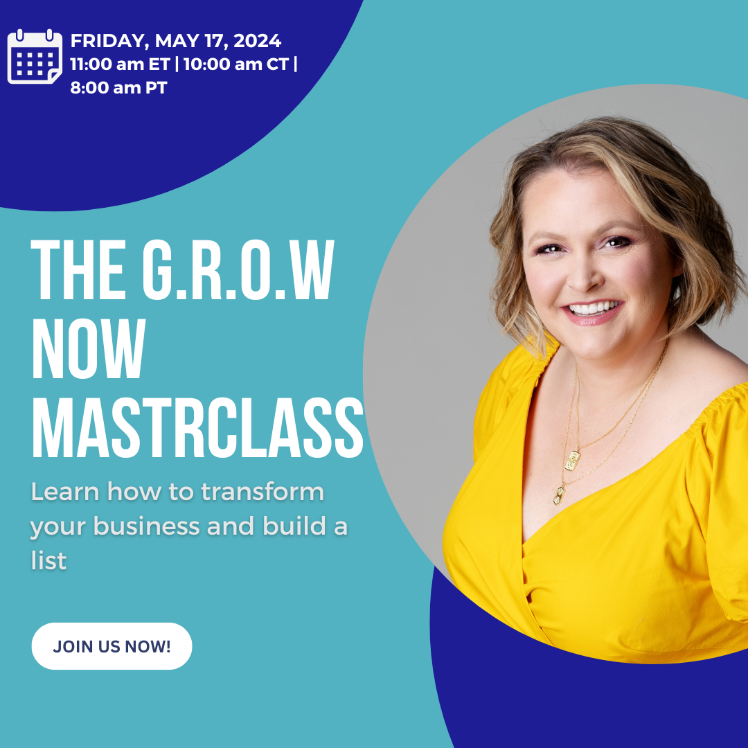 Discover The GROW Now Formula Masterclass | Register Now