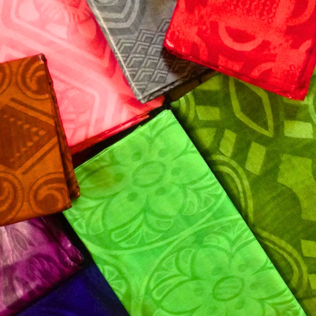 Bazin Fabric | Solid Colors | Embossed African Cotton | Quilting & Sew