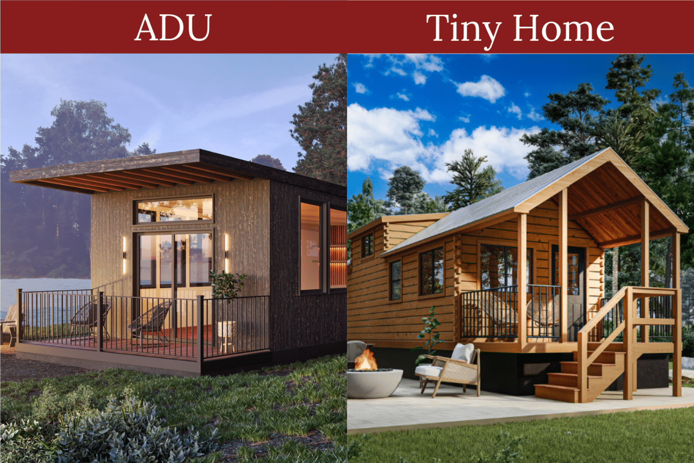 What are the differences between tiny homes and ADUs?