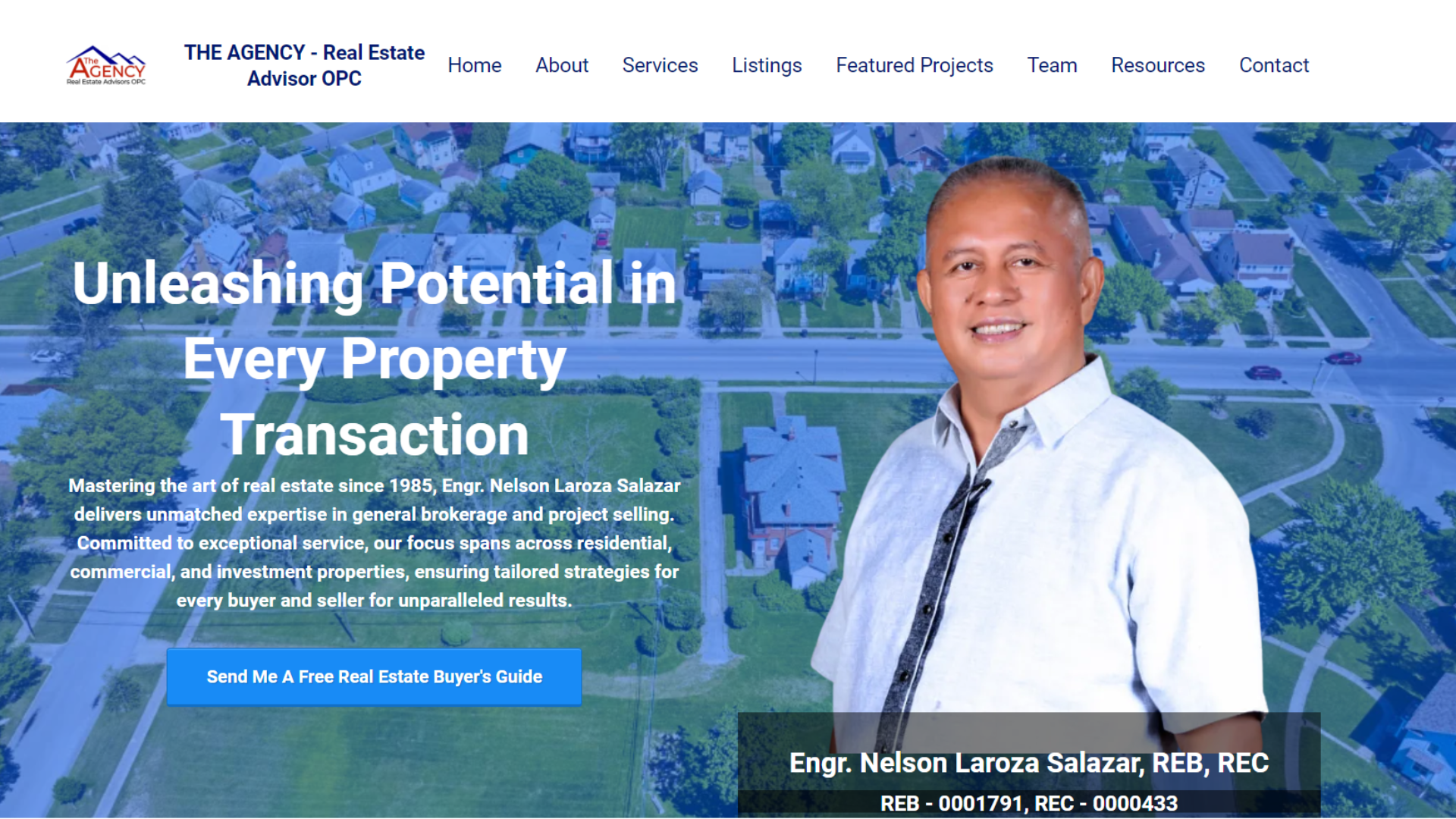 Engr. Nelson Salazar - The Agency Real Estate Advisor OPC