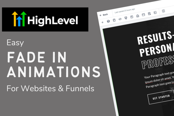 How to Add Fade-In Animations to Your HighLevel Website / Funnel