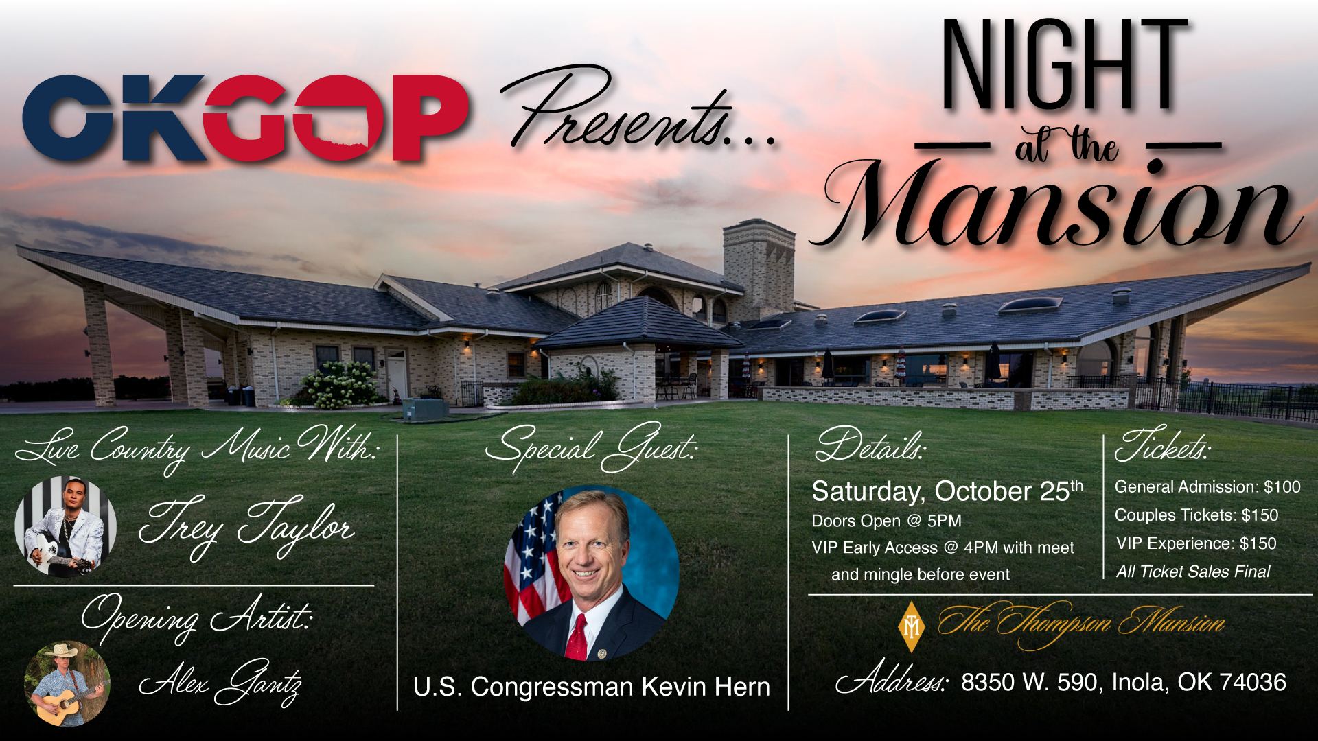 OKGOP Presents: Night at the Mansion
