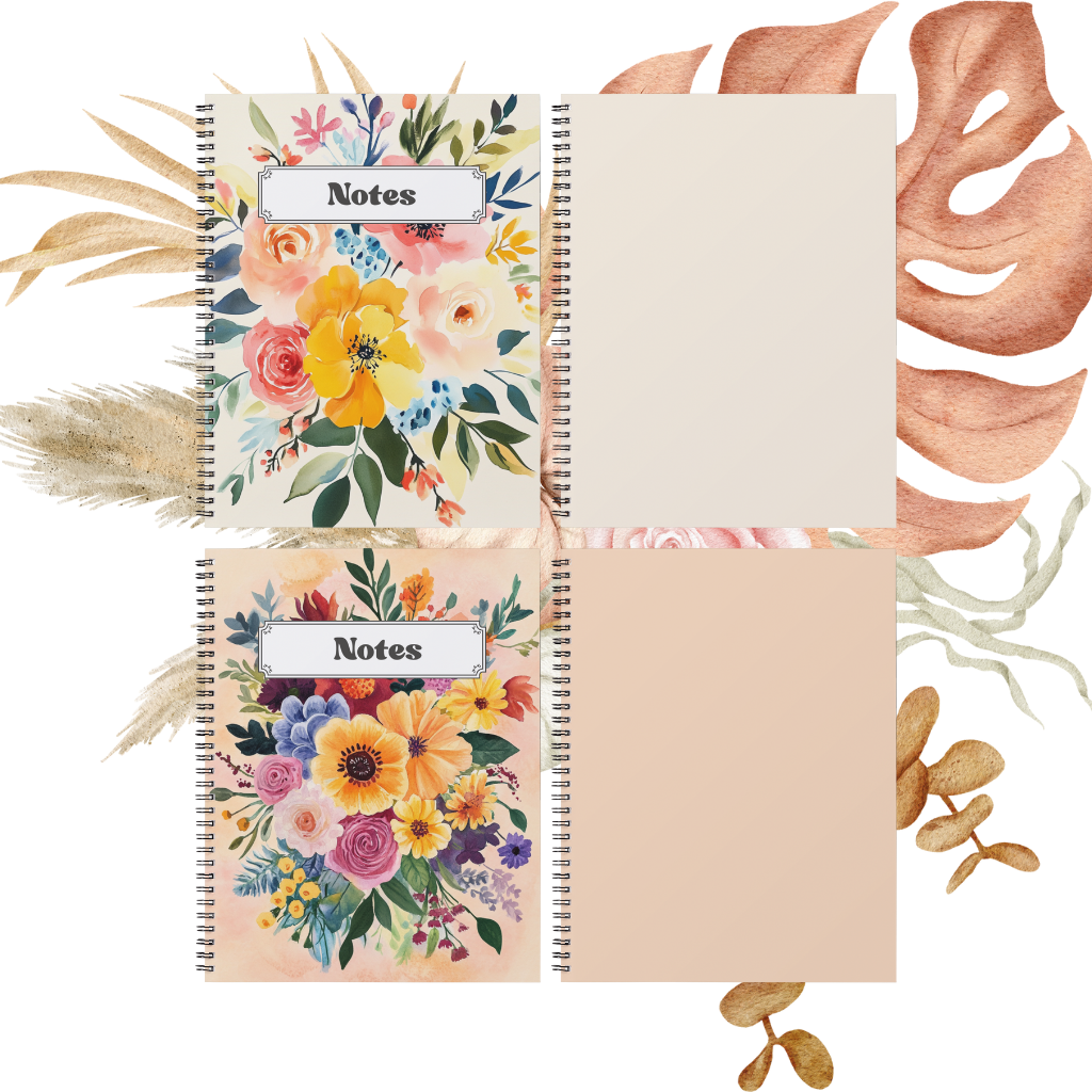 Floral Notebooks – Set of 8 Designs