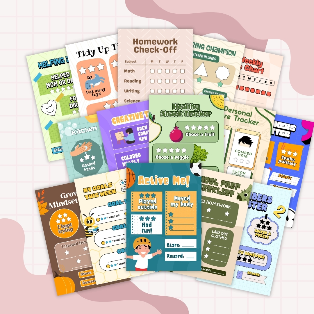 Happy Helper Kids Chore Chart – Editable Routine Tracker