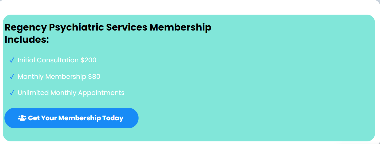 Regency Psychiatric Services Membership