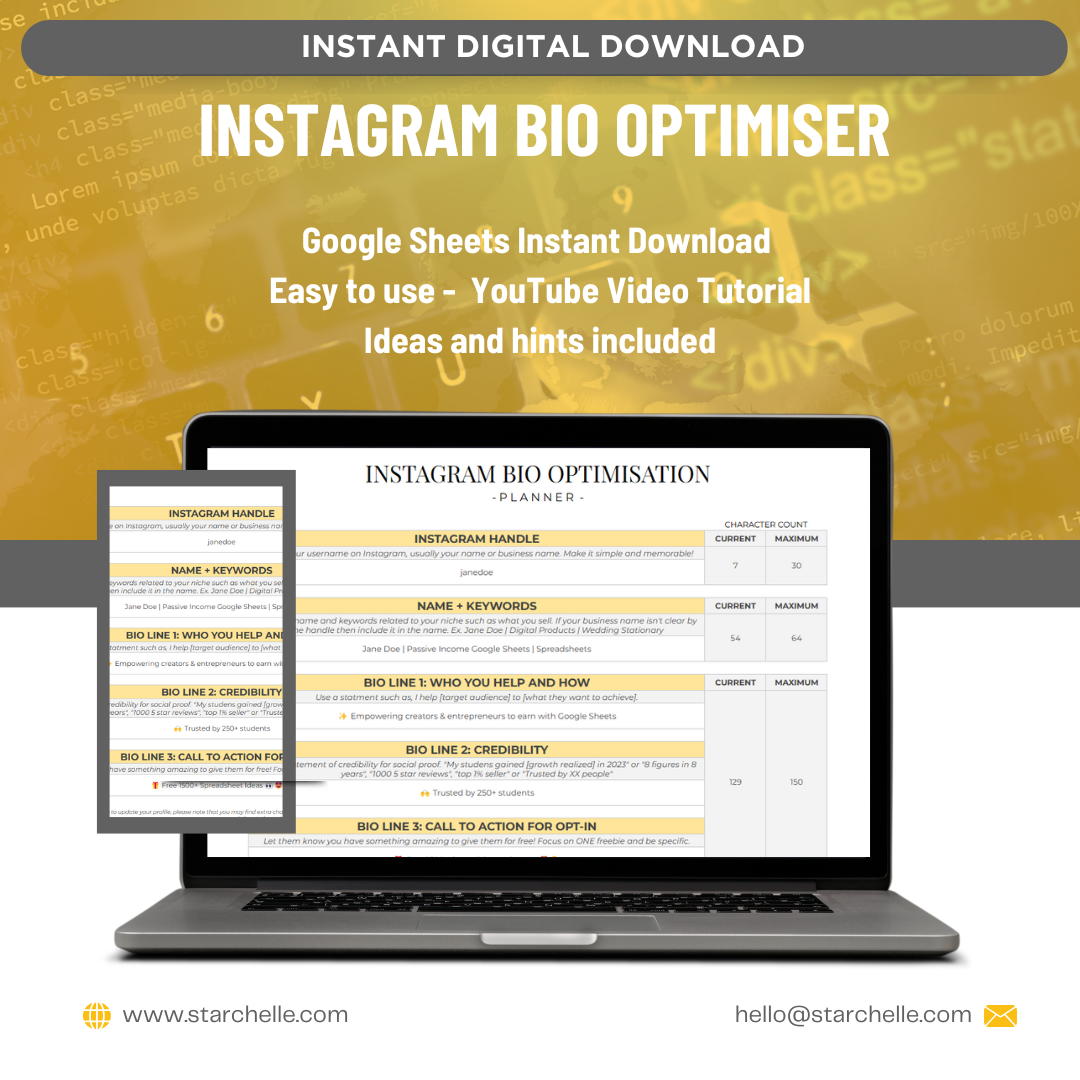 Instagram Bio Optimization Planner | Social Media Profile Tool