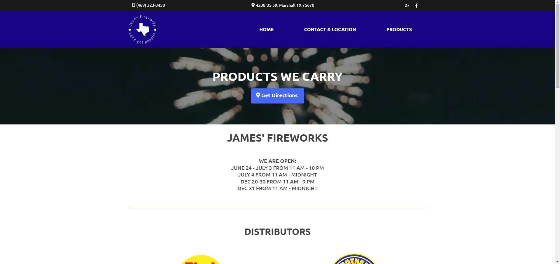 James Fireworks | Buy Fireworks in Marshall