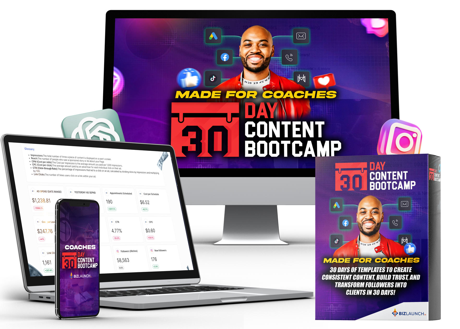 30 Day Virtual Content Bootcamp For Coaches and Enretreprenurs