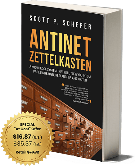 Antinet Zettelkasten Book - Special At Cost Offer