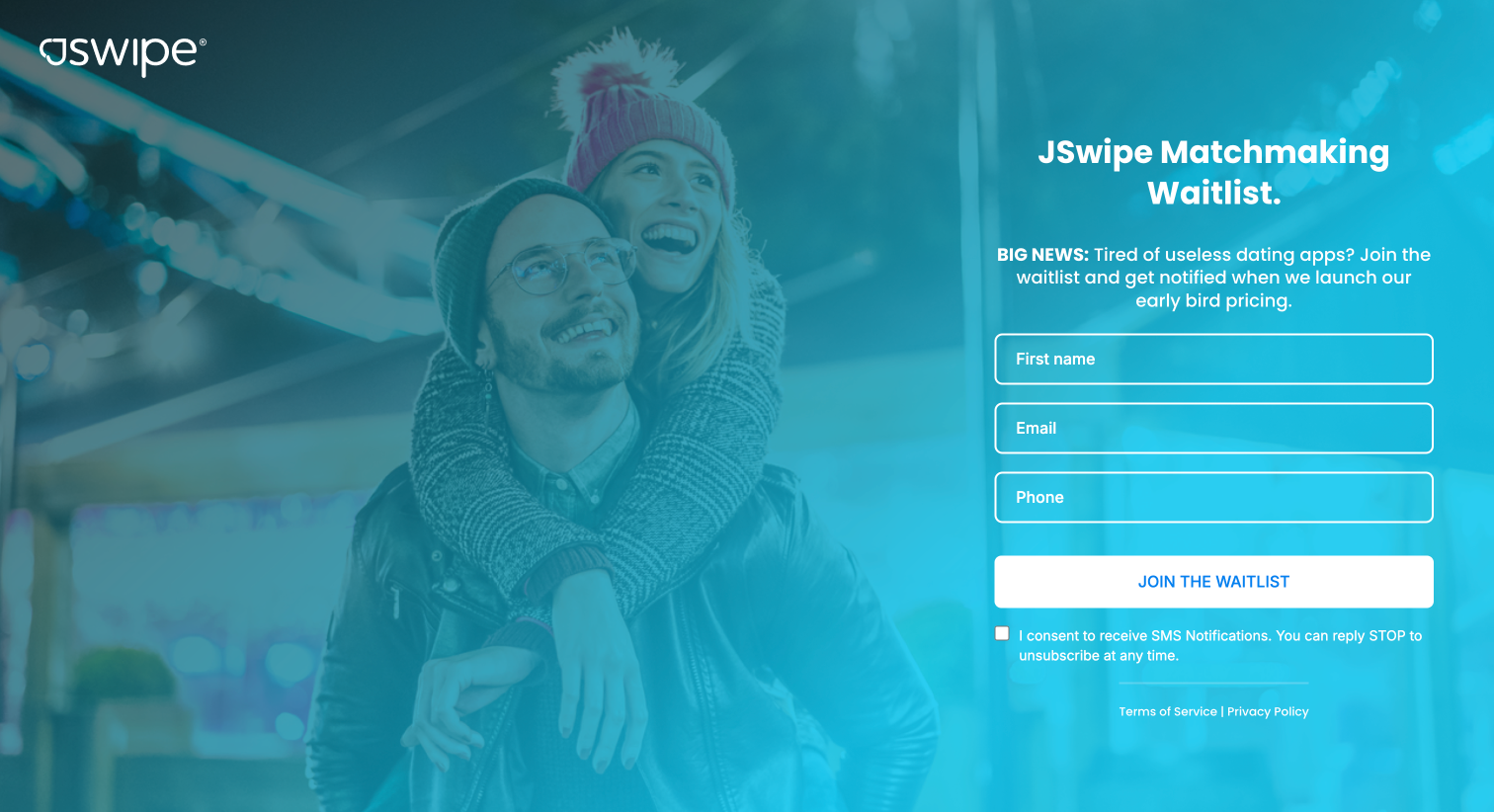 JSwipe Matchmaking Service: Join the Waitlist