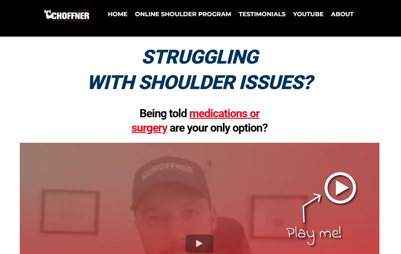 Online Shoulder Program Page