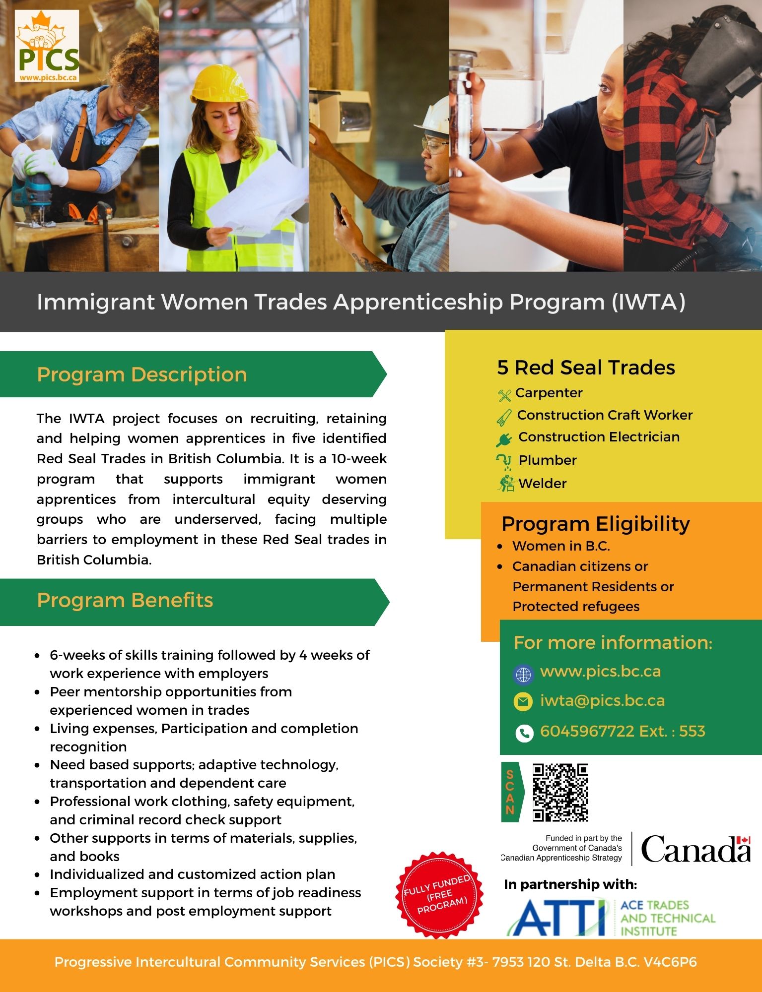 Immigrant Women Trades Apprenticeship Program (IWTA)