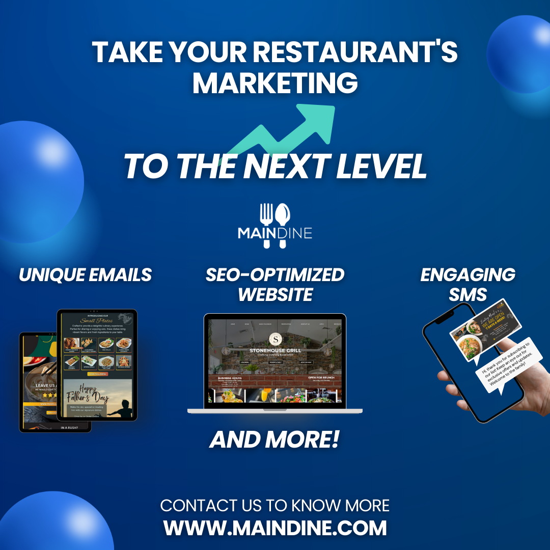 MainDine Restaurant Marketing Solutions Pricing