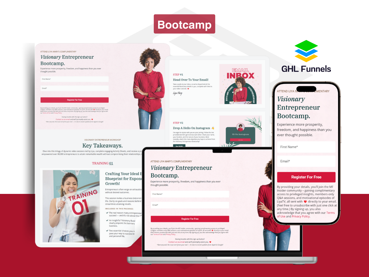 Bootcamp Funnel – GoHighLevel Funnel Template for Trainers & Mentors