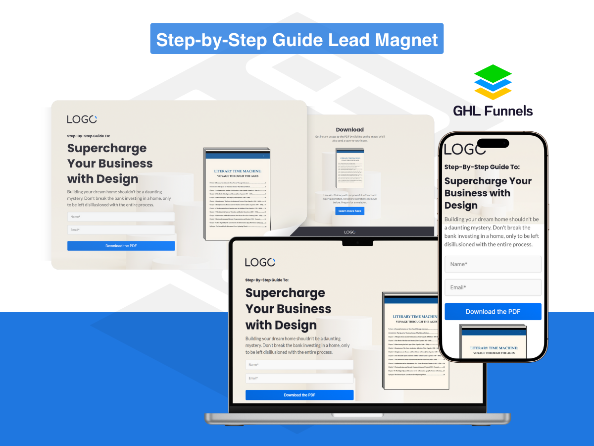 Step-by-Step Guide Lead Magnet Funnel - GoHighLevel Funnel Templates