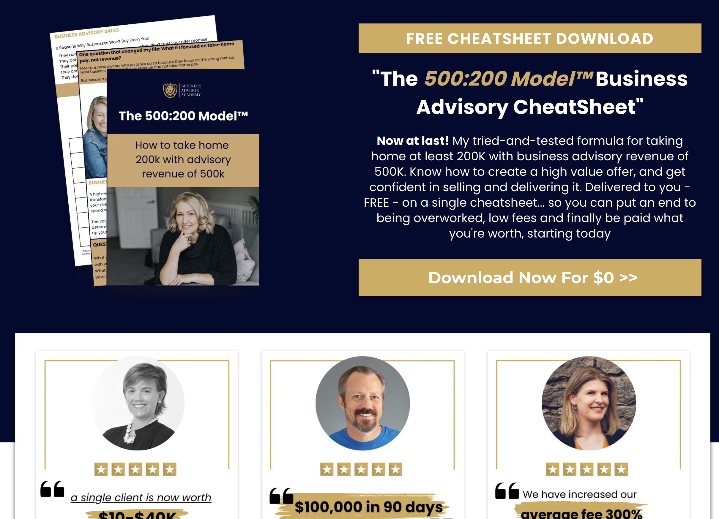 Claim your 500:200 Model™ CheatSheet!