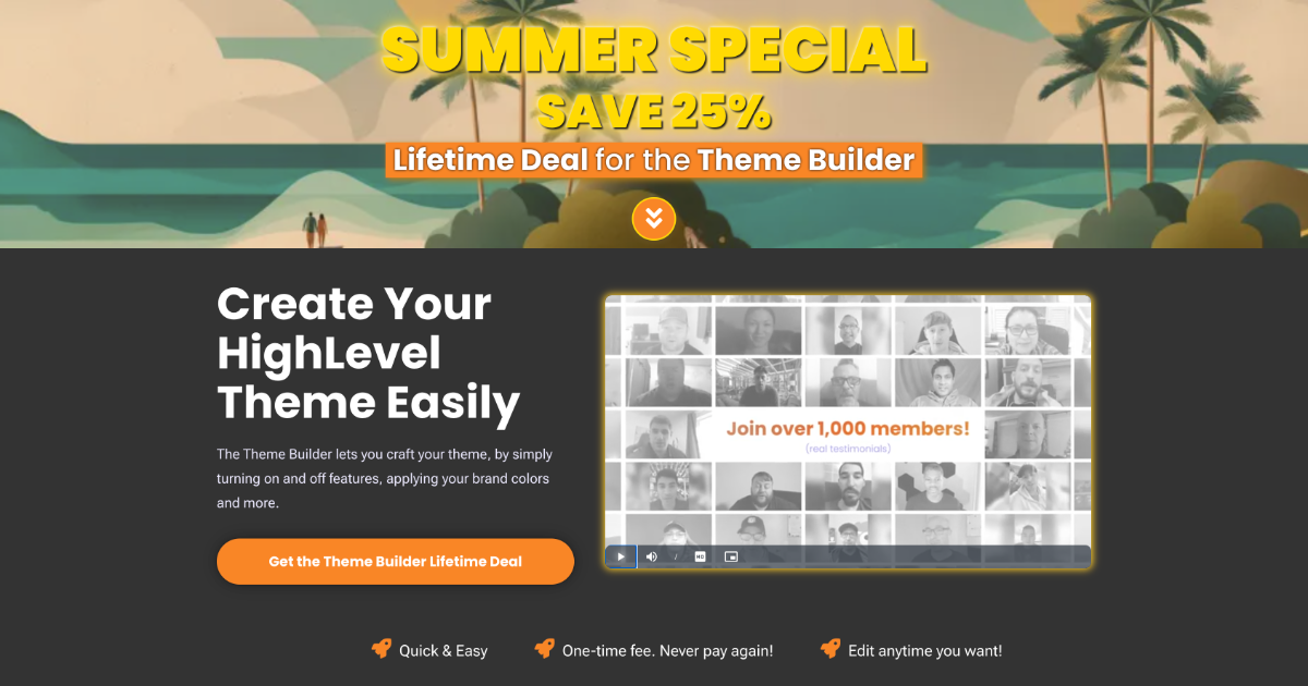 2025 Summer Special - Theme Builder Lifetime Deal