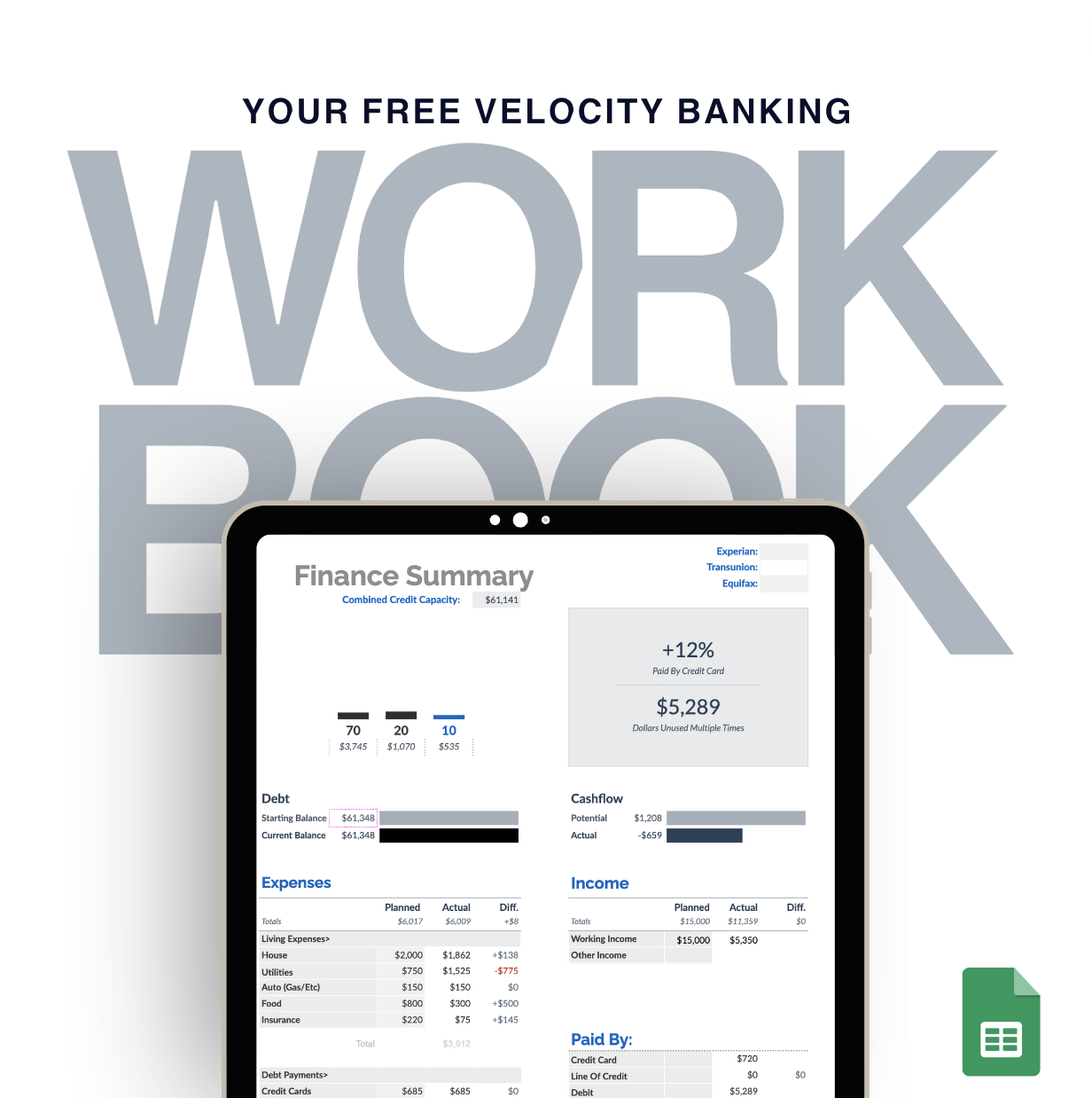 Free Velocity Banking Workbook