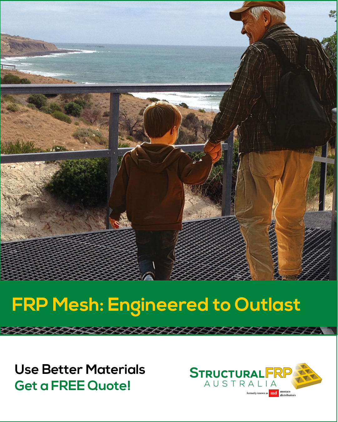 FRP Mesh for Walkways, Platforms, Handrails, and Stairs - Structural ...