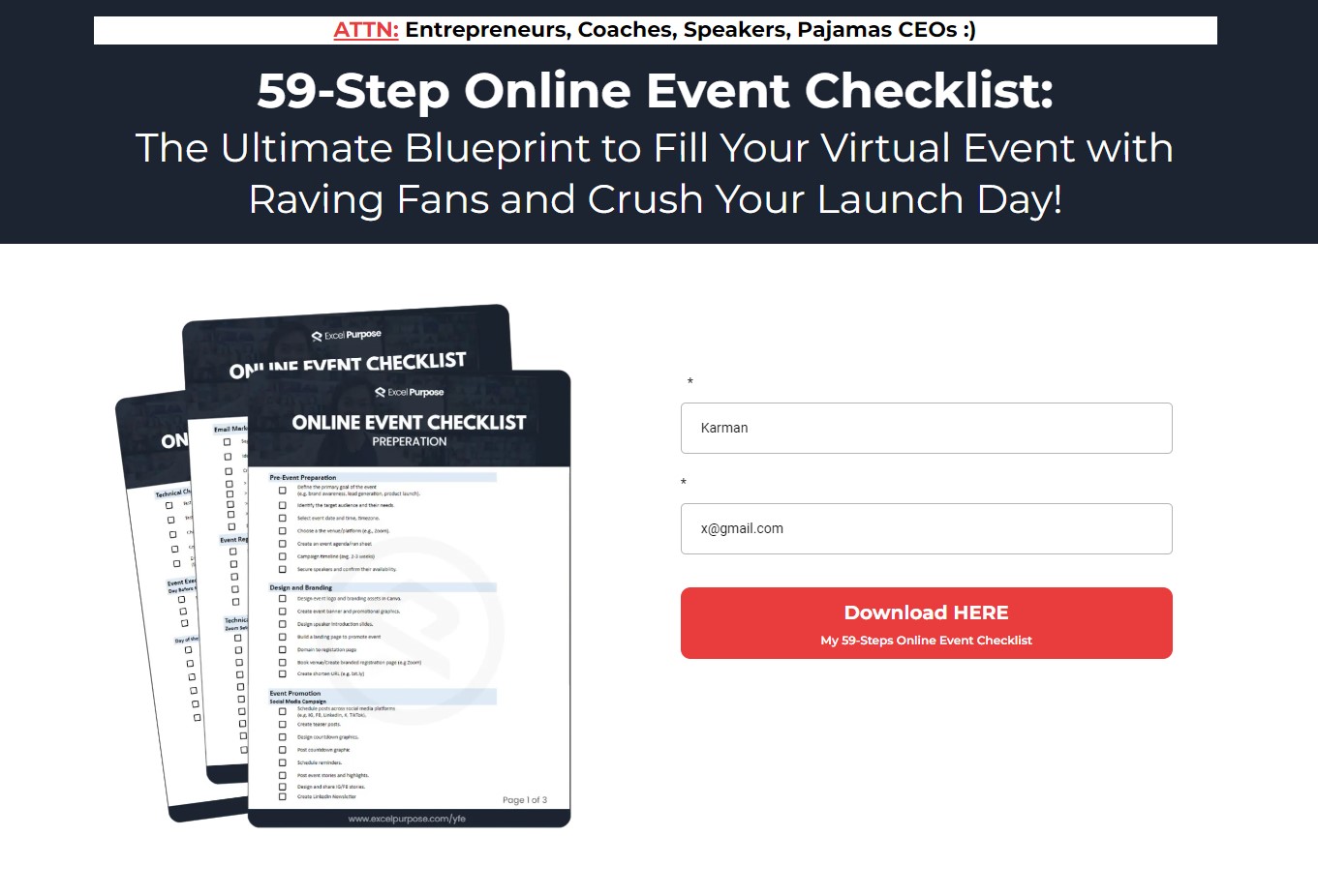 59-Step Online Event Checklist