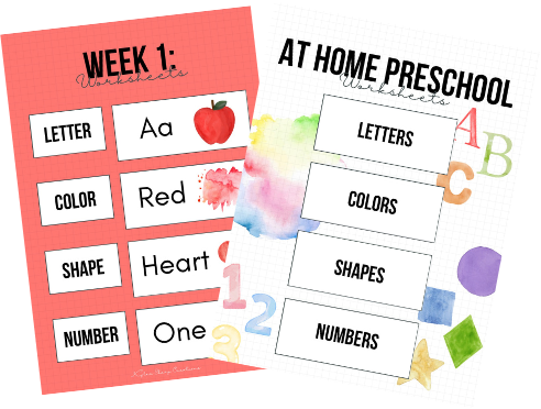 At Home Preschool Packet 1