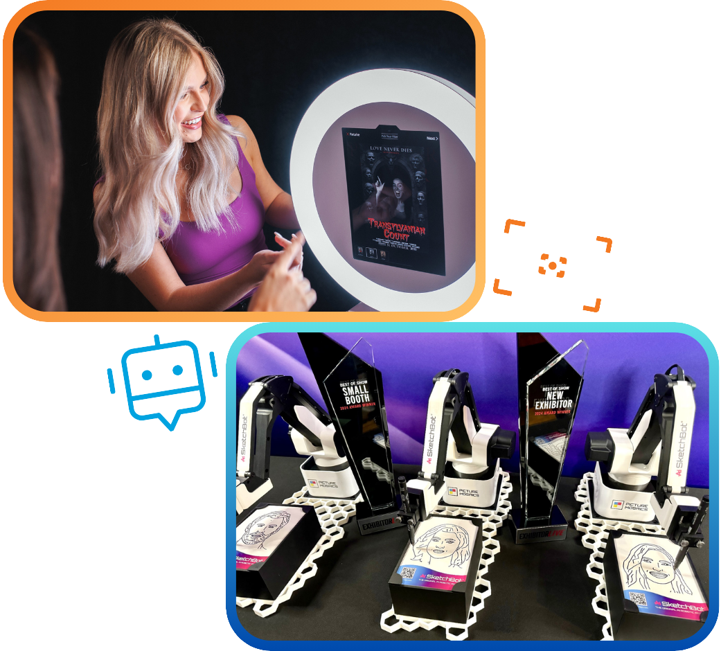 Interactive Event Enhancements with Photobooths and AI Sketchbots