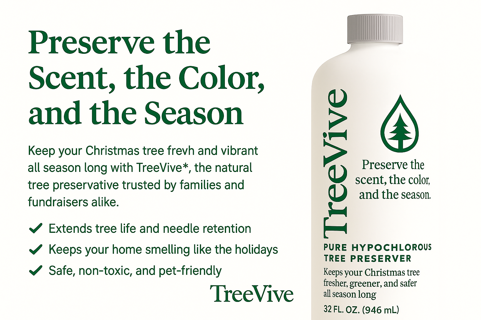 TreeVive™ Natural Christmas Tree Preserver