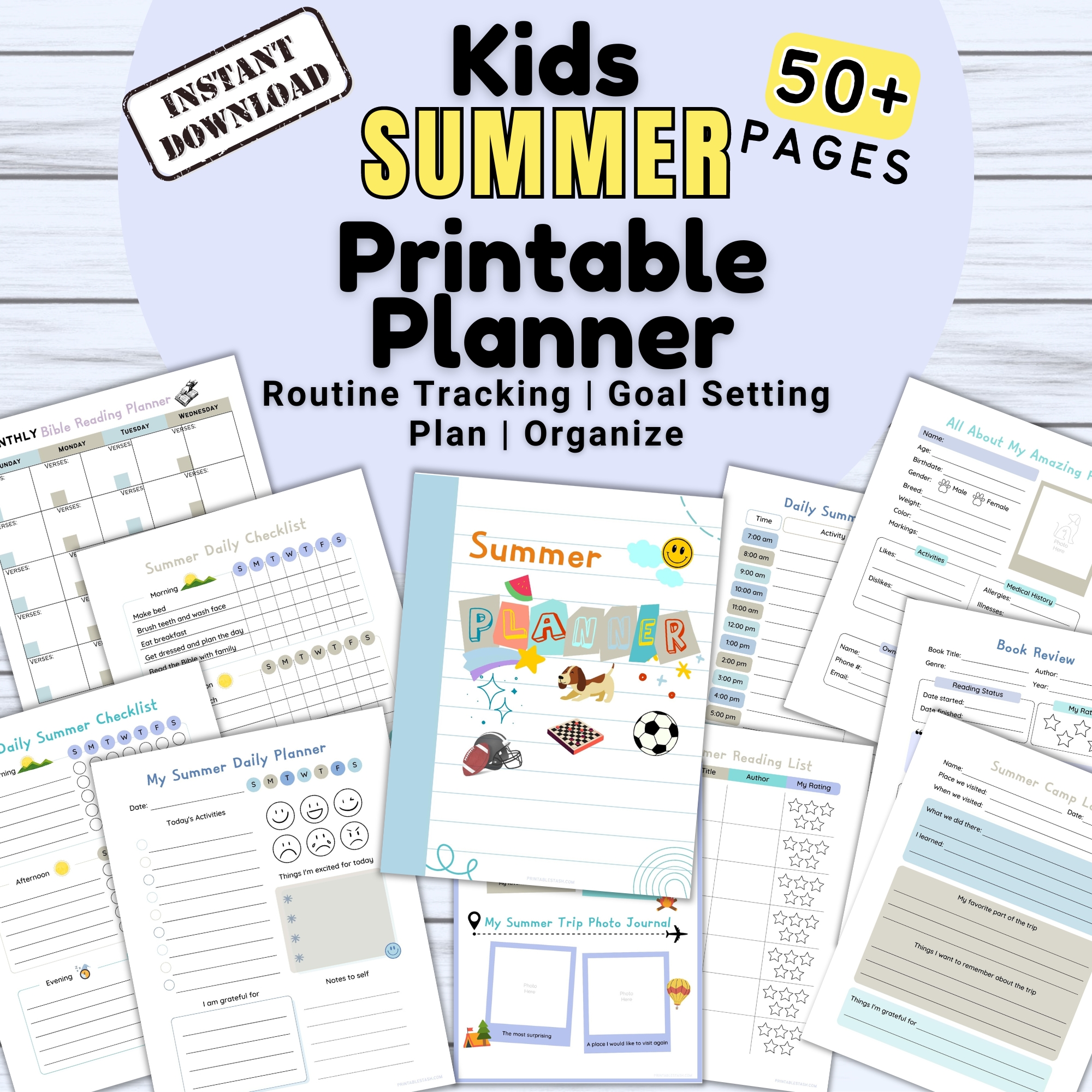 Summer Planner for Kids – Daily Printable Schedule & Tracker