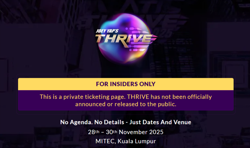 Joey Yap's Thrive 2026