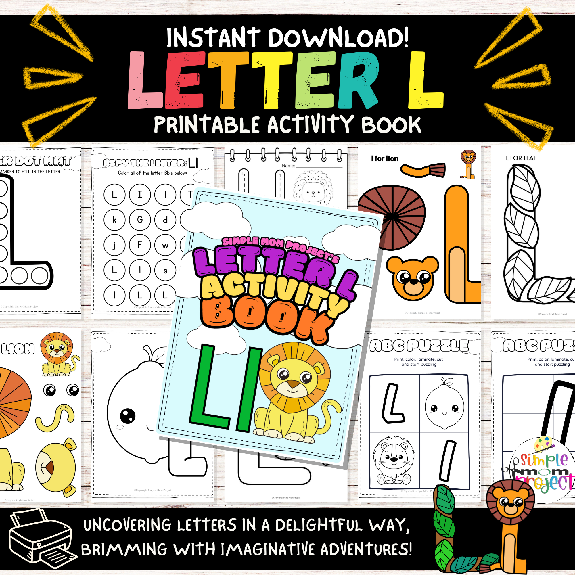 Letter L Activity Printable Book for Preschool and Toddlers