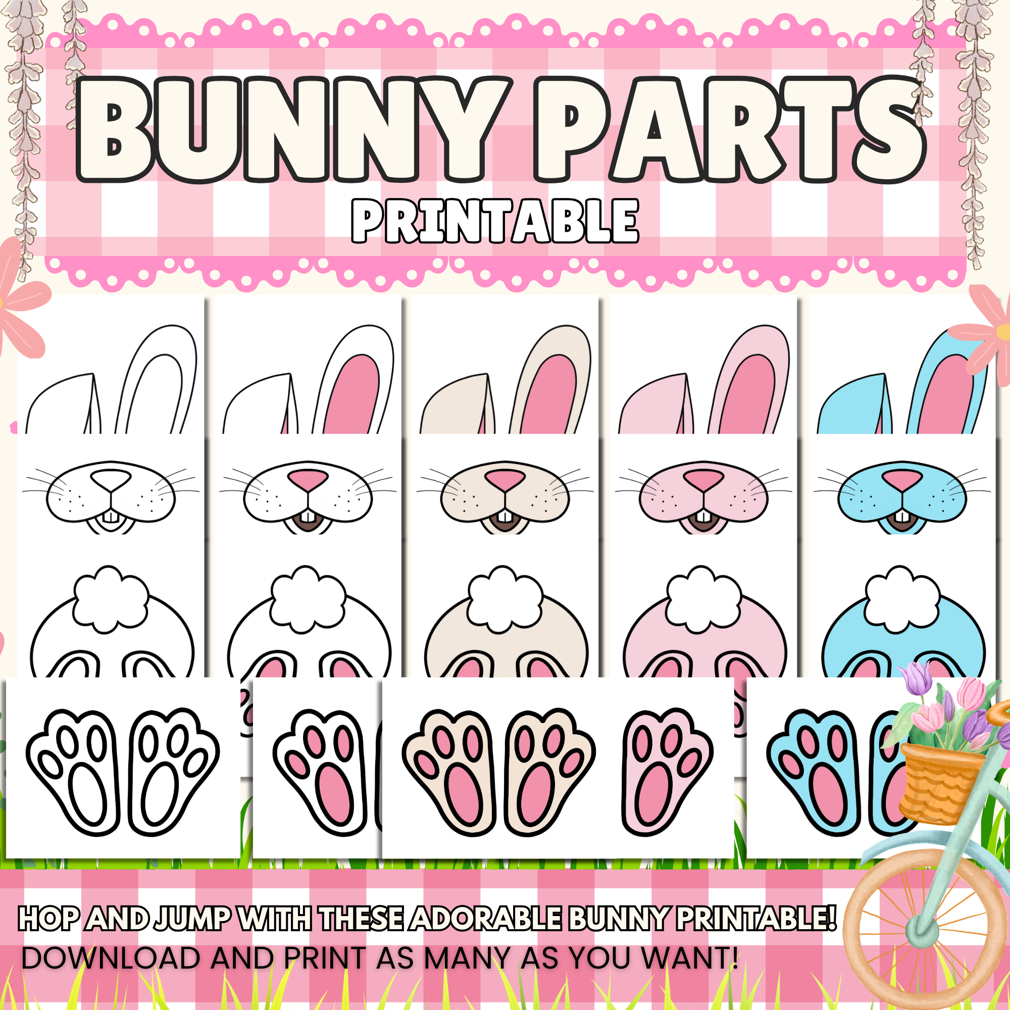 Bunny Parts Bundle Printable Activities