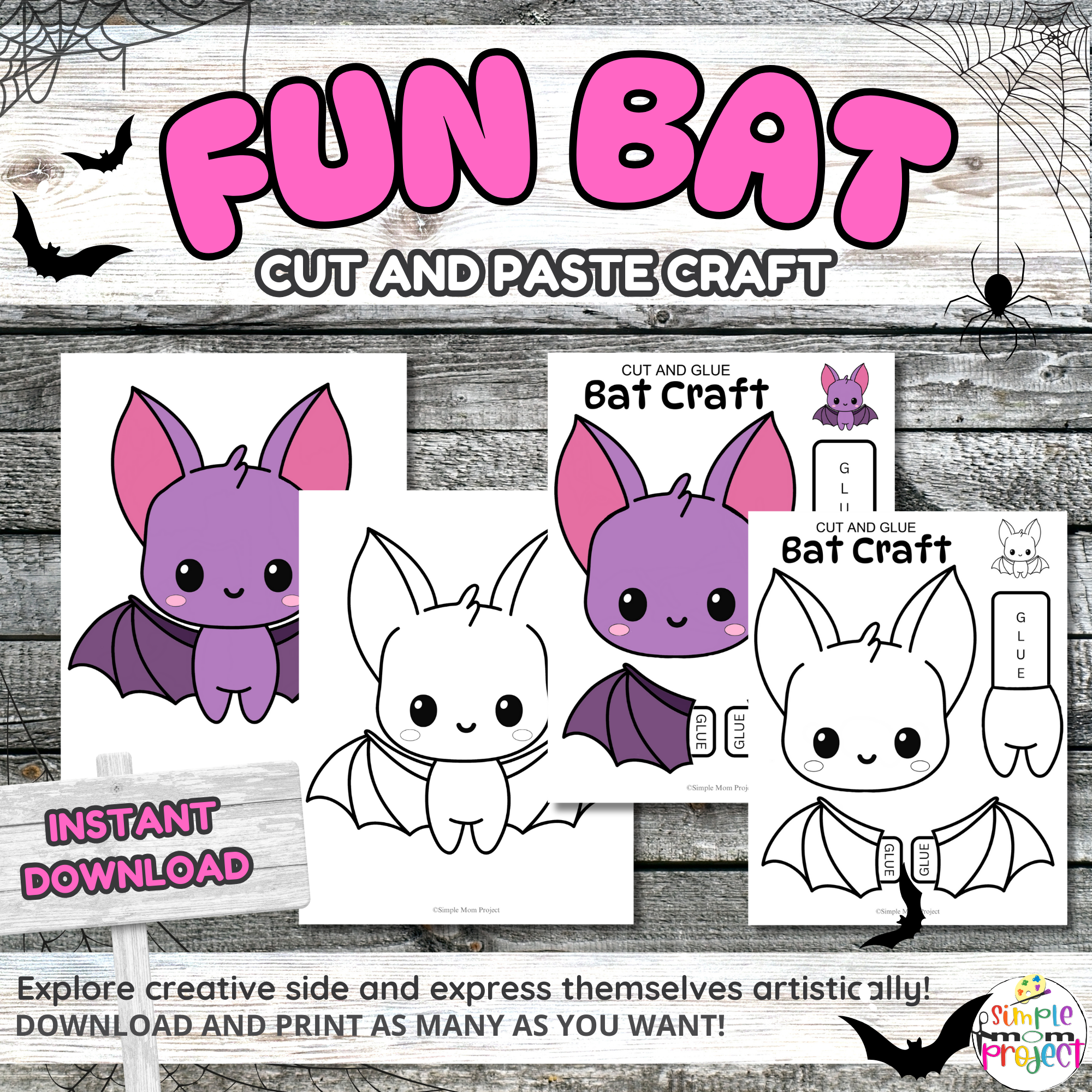 Bat Craft Templates – Printable Paper Bat Activity for Kids