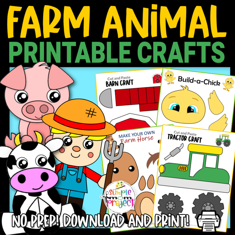 20 Build-a-Farm-Animal Cu20 Build-a-Farm-Ant and Paste Craft Templates
