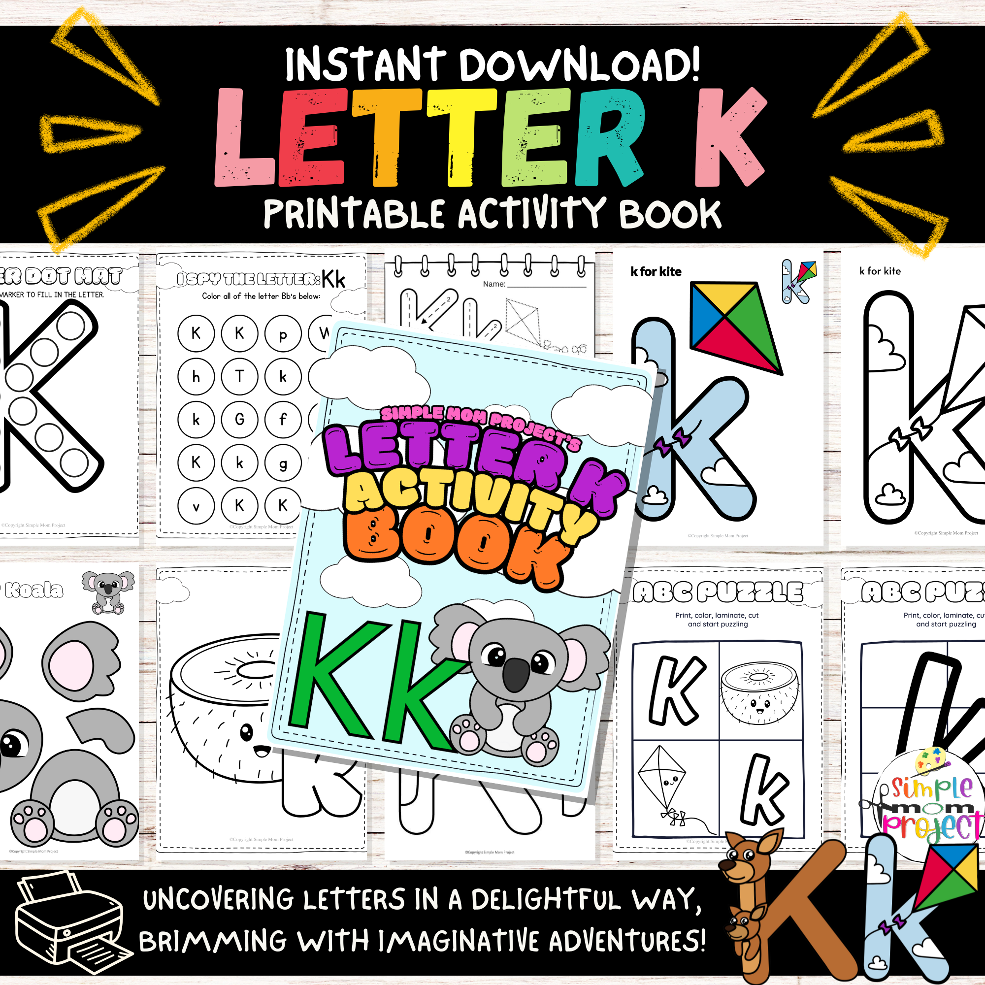 Letter K Activity Printable Book for Preschool and Toddlers