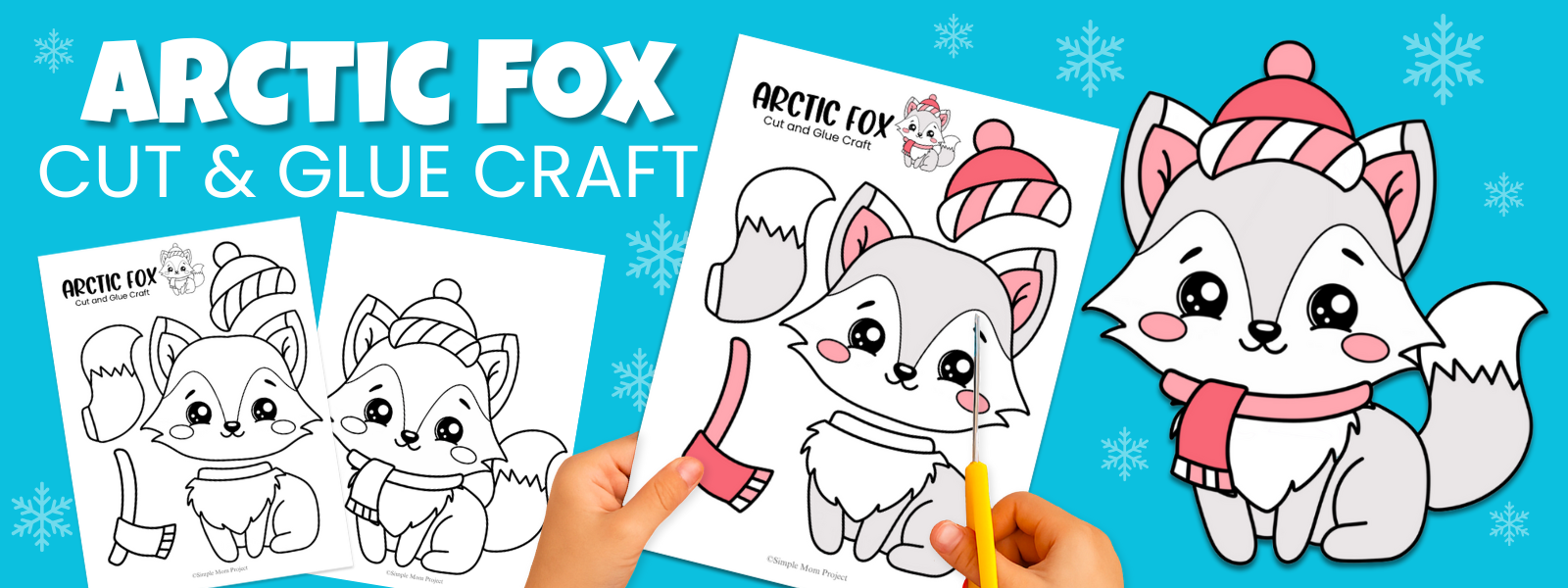 Arctic Fox Craft – Printable Winter Cut & Glue Activity for Kids