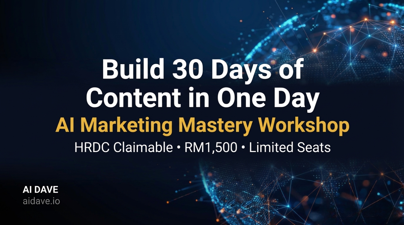 AI Marketing Workshop Malaysia | HRDC Claimable | AI Dave