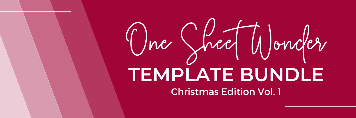 One Sheet Wonder Template Bundle - Christmas Edition