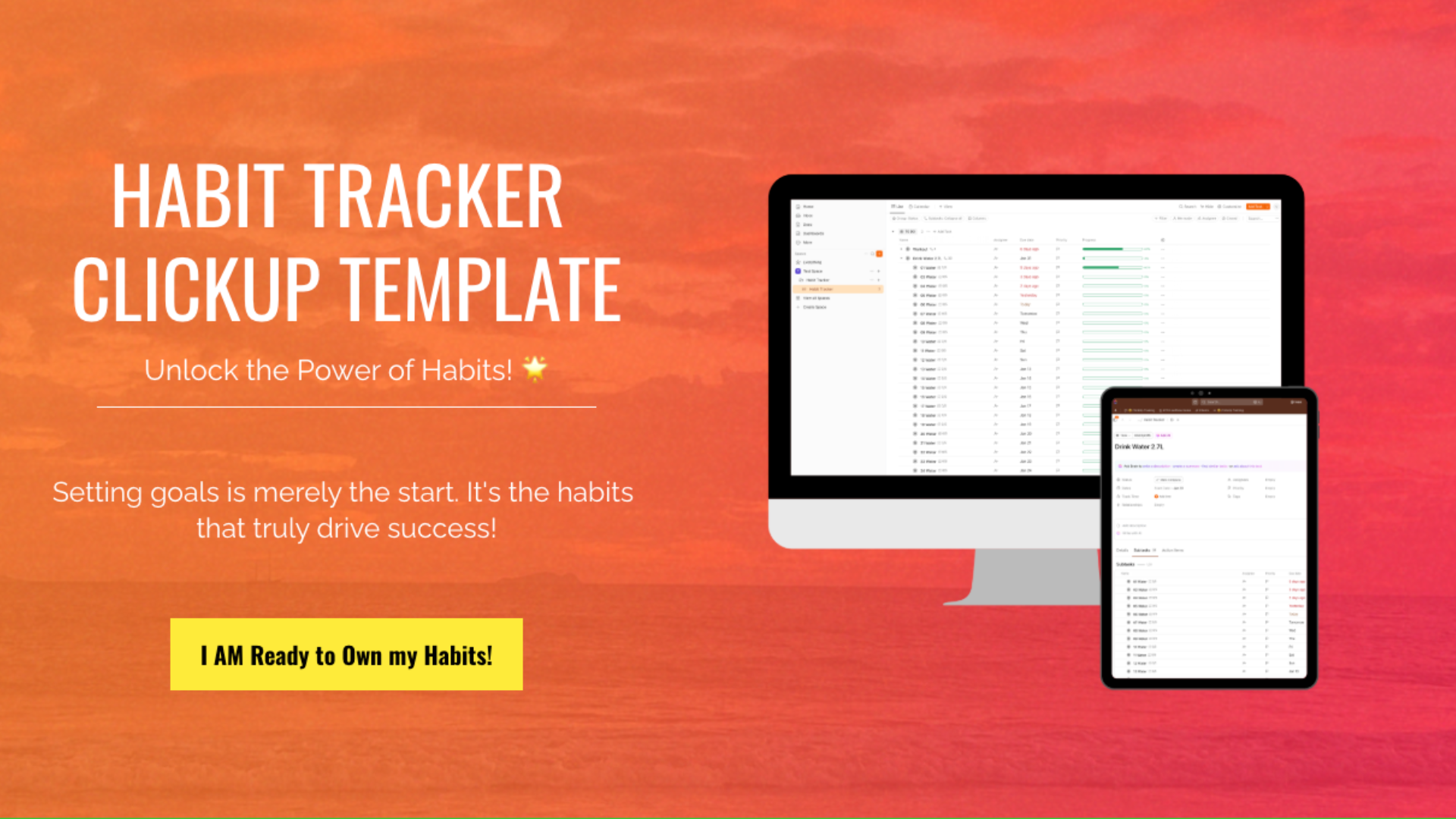 Habit Tracker ClickUp Template - Ask Yvi
