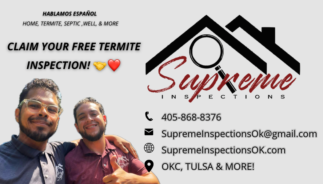 Here's a FREE TERMITE INSPECTION.. On us! 🤝 ️