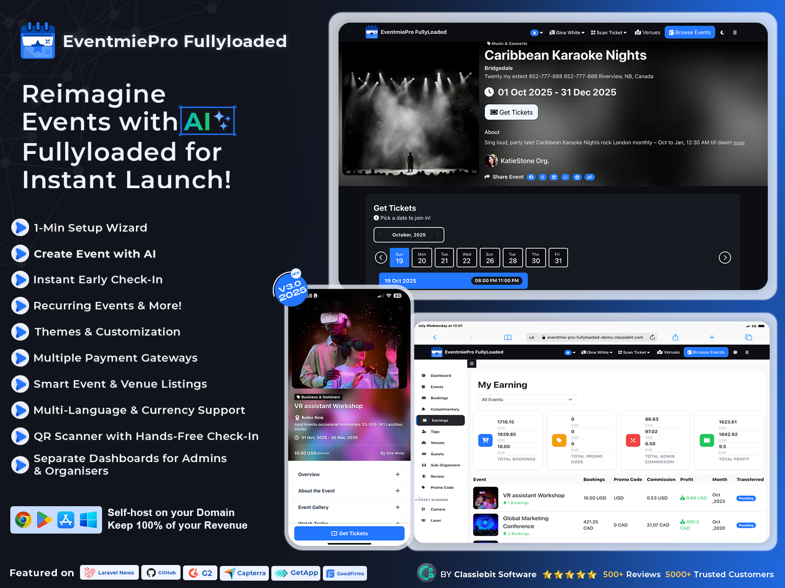 Self-Hosted Event Ticketing Made Easy | Eventmie Pro 2025