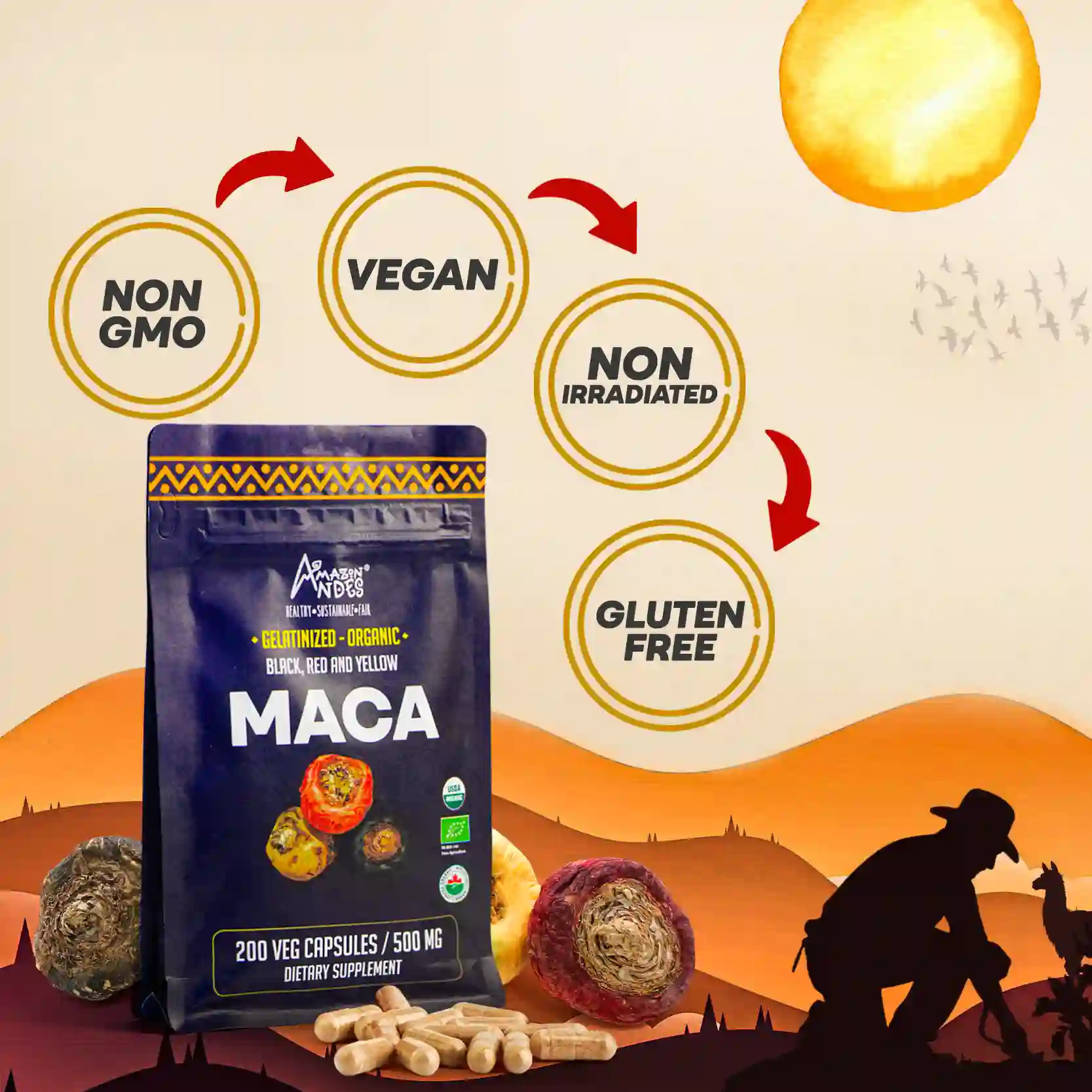 Maca Mix Capsules – Boost Energy, Hormonal Balance & Stamina Naturally