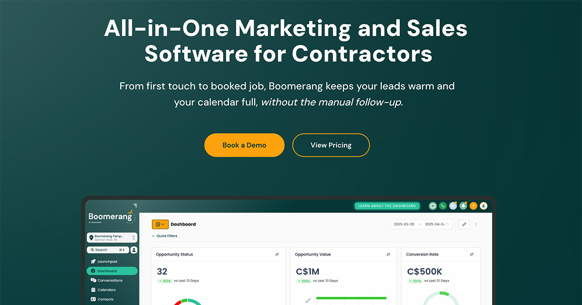 Marketing Automation for Contractors | Boomerang by Webrunner