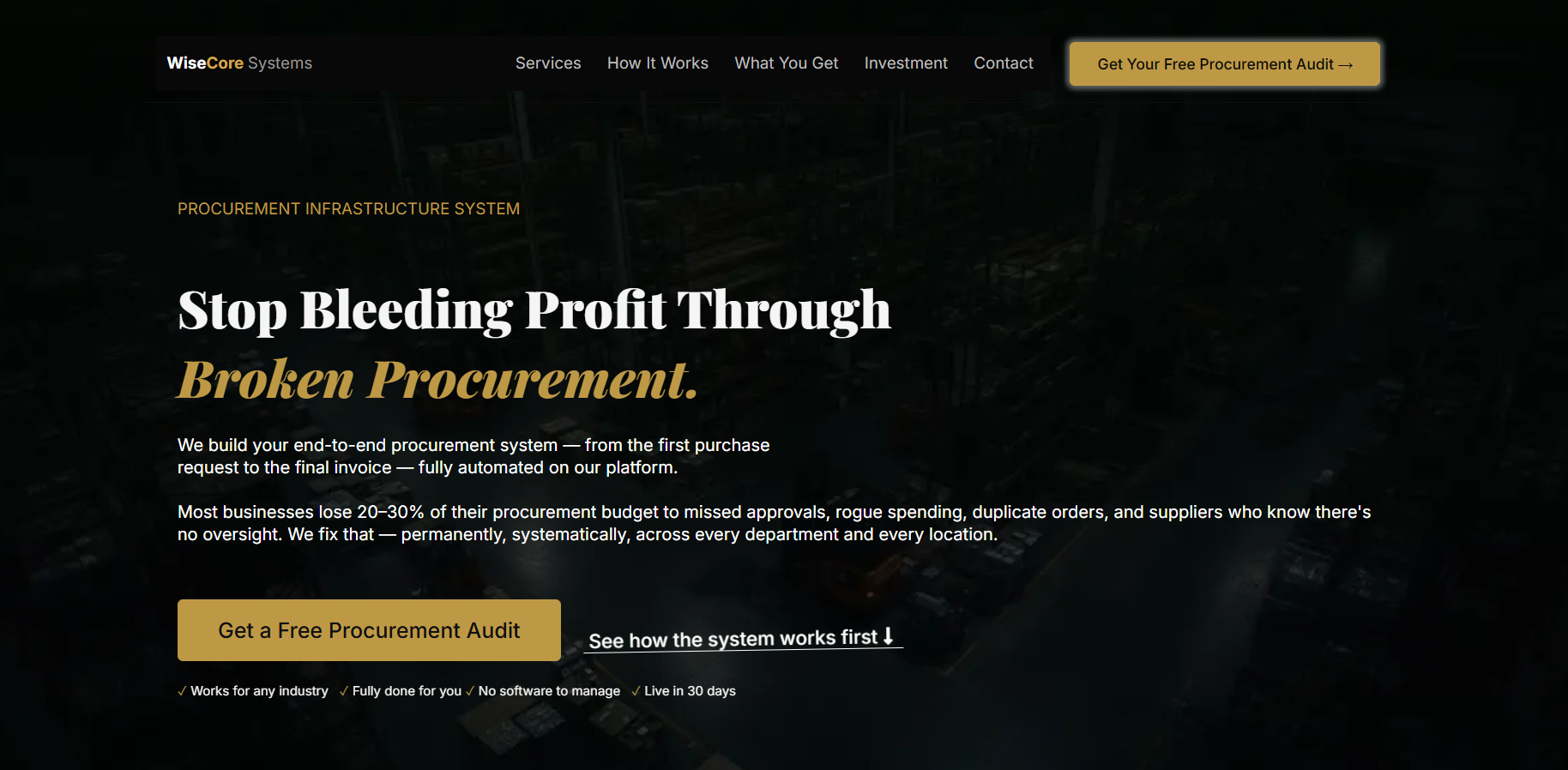 WiseCore Systems | Procurement System for F&B & Hospitality