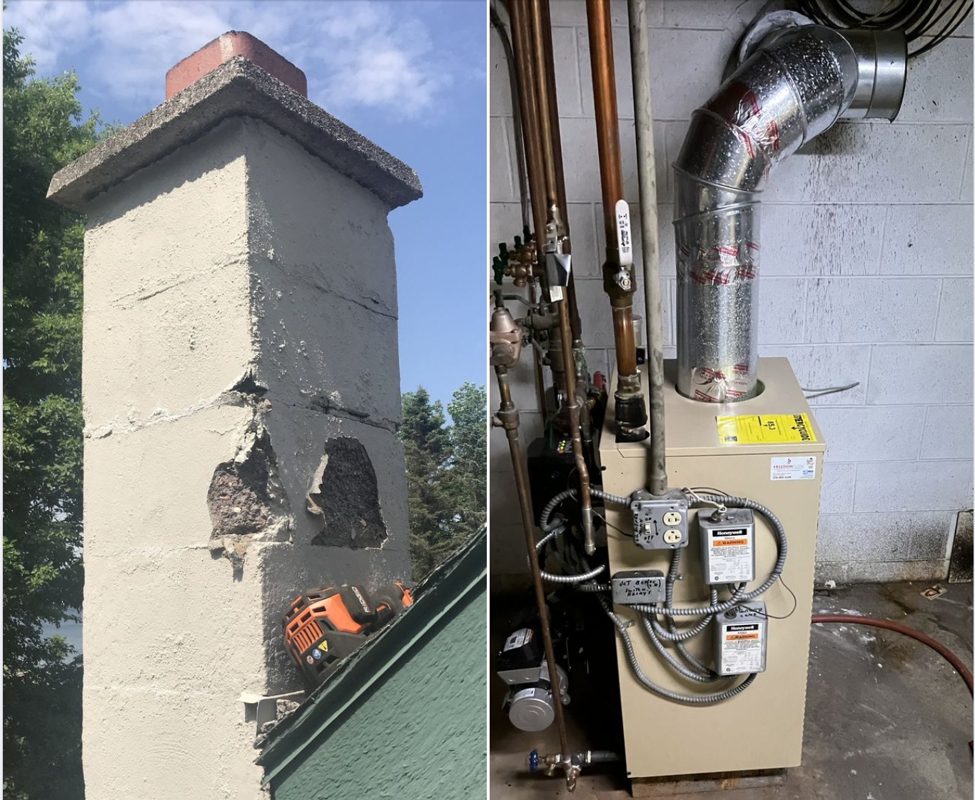 Top 3 DANGEROUS chimney defects your furnace guy never told you about!