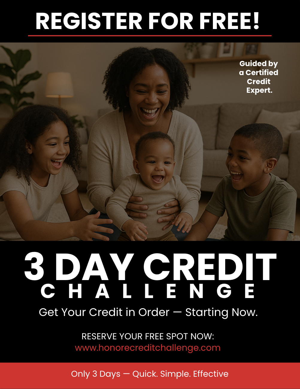 Credit challenge Landingpage