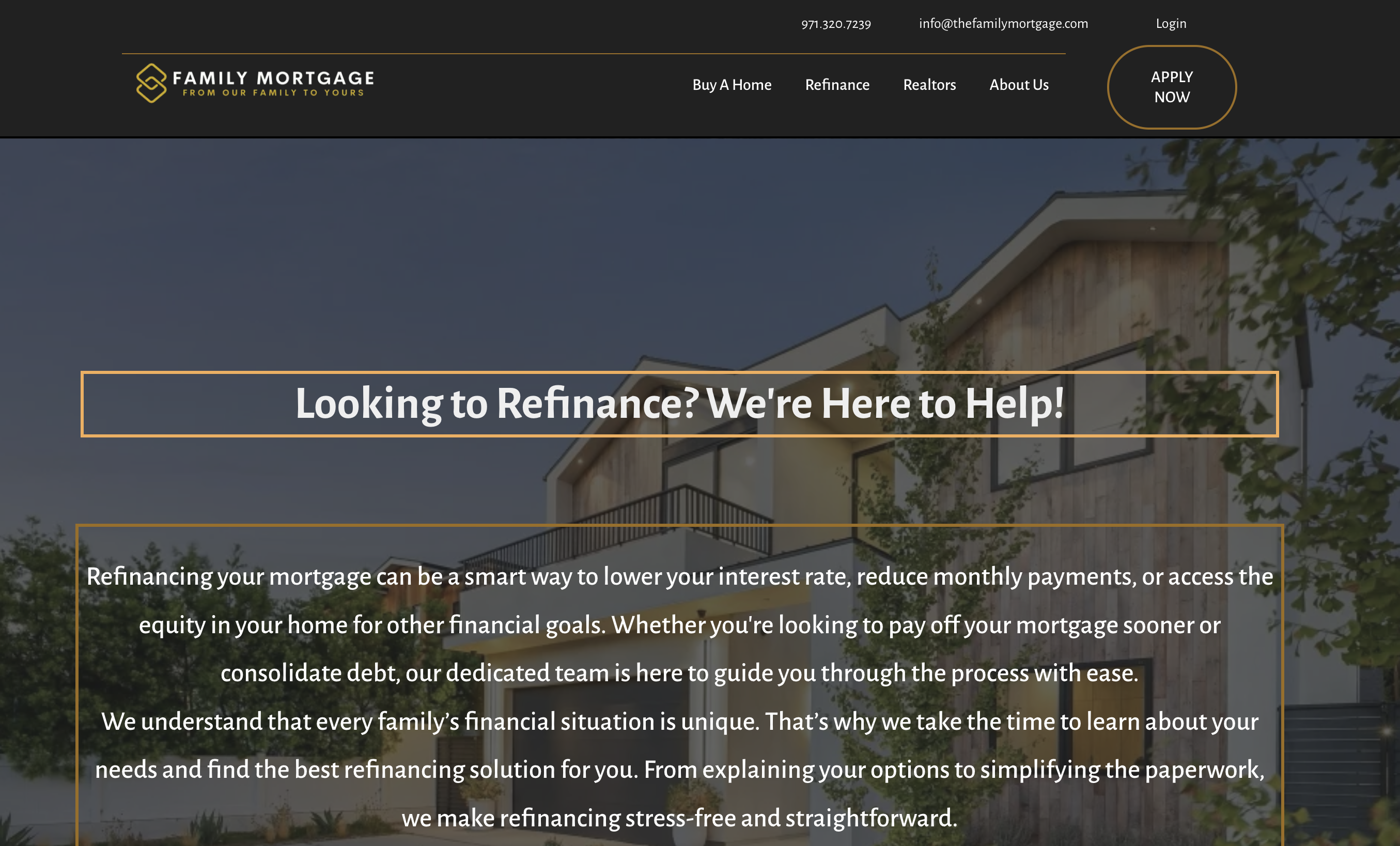Refinance | FAMILY MORTGAGE INC.