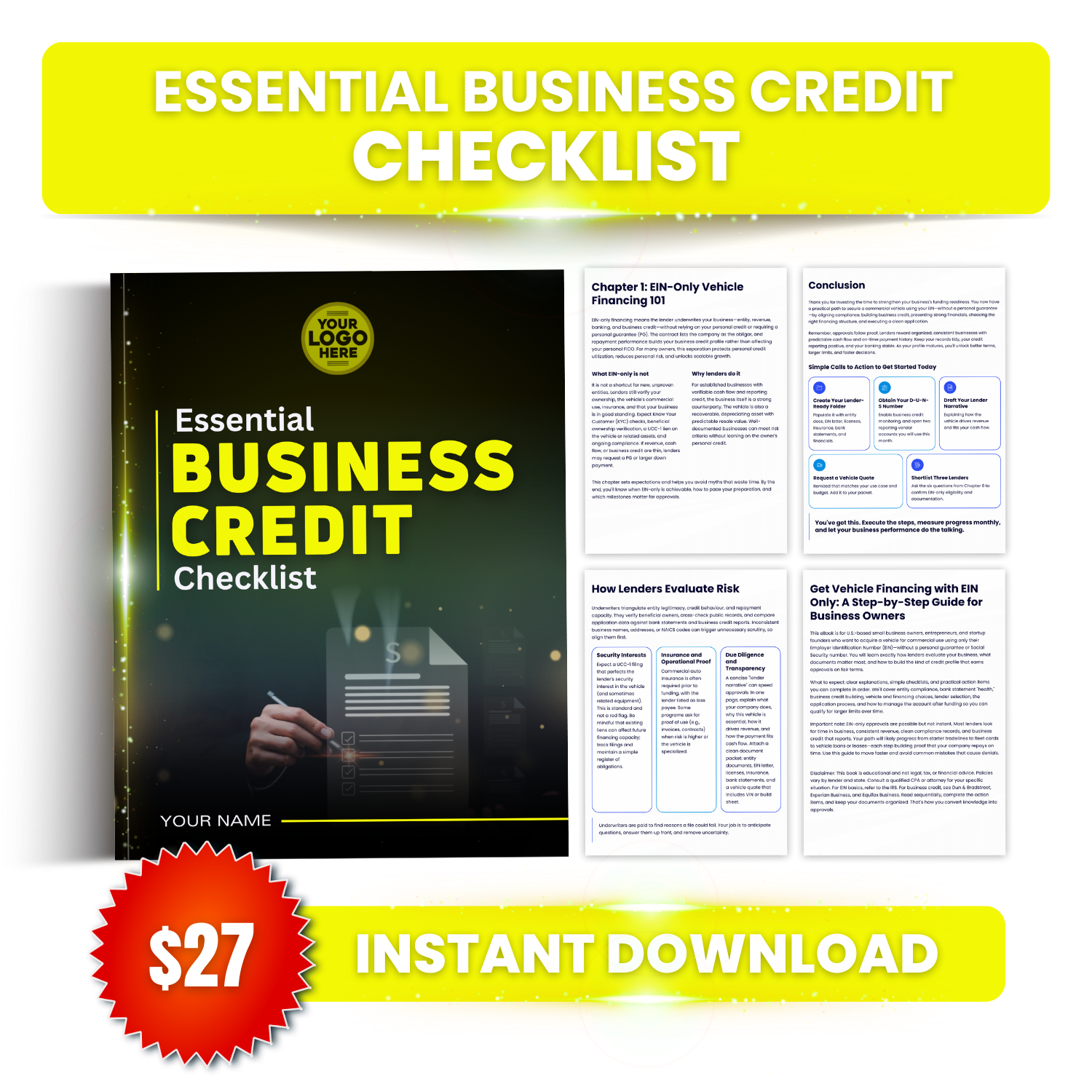 Essential Business Credit Checklist