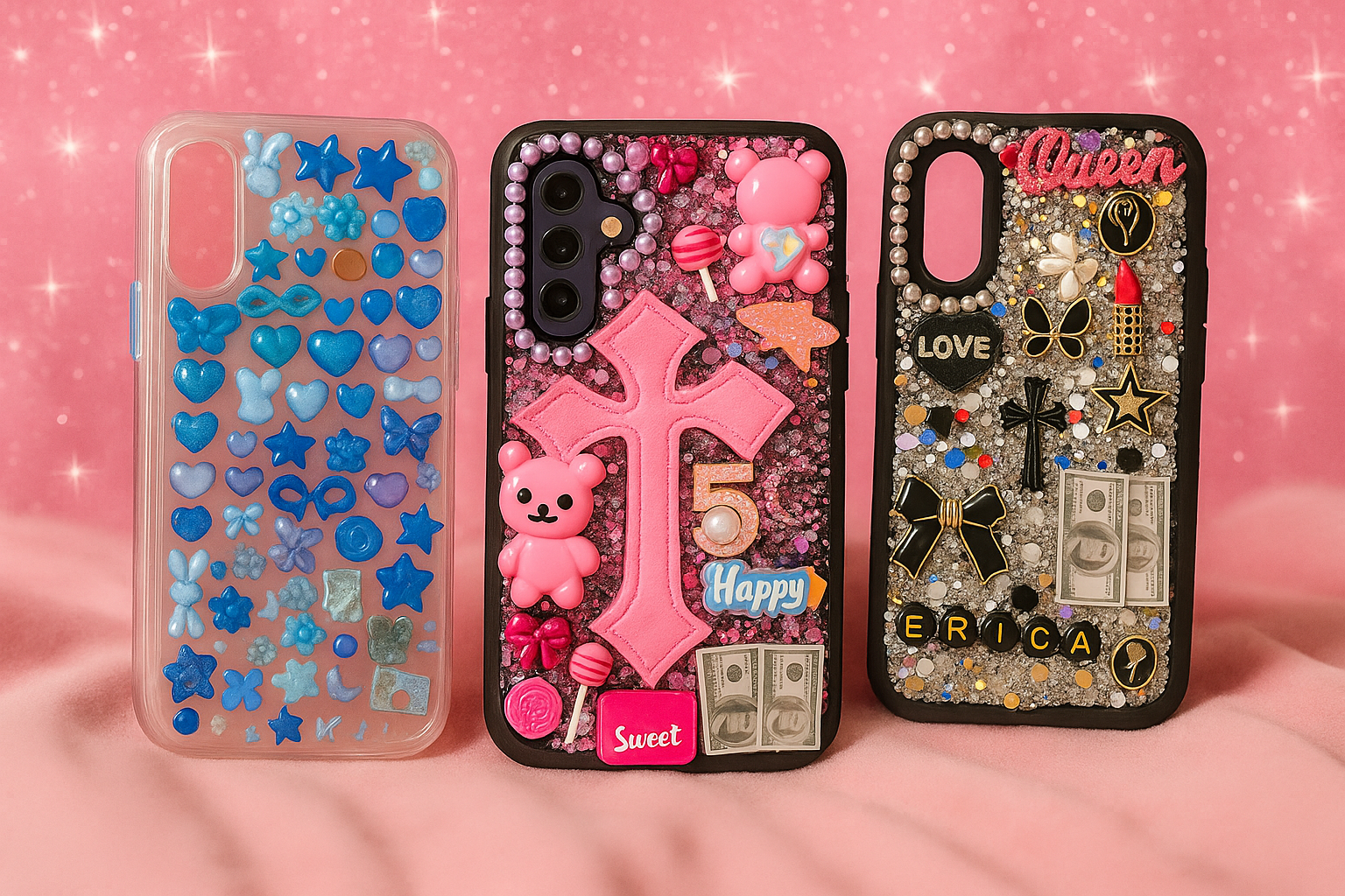 Handmade Bling Phone Case - Custom Embellished, & Trendy Designs