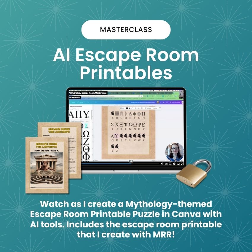Quick & Creative Masterclass: AI Escape Room Printables