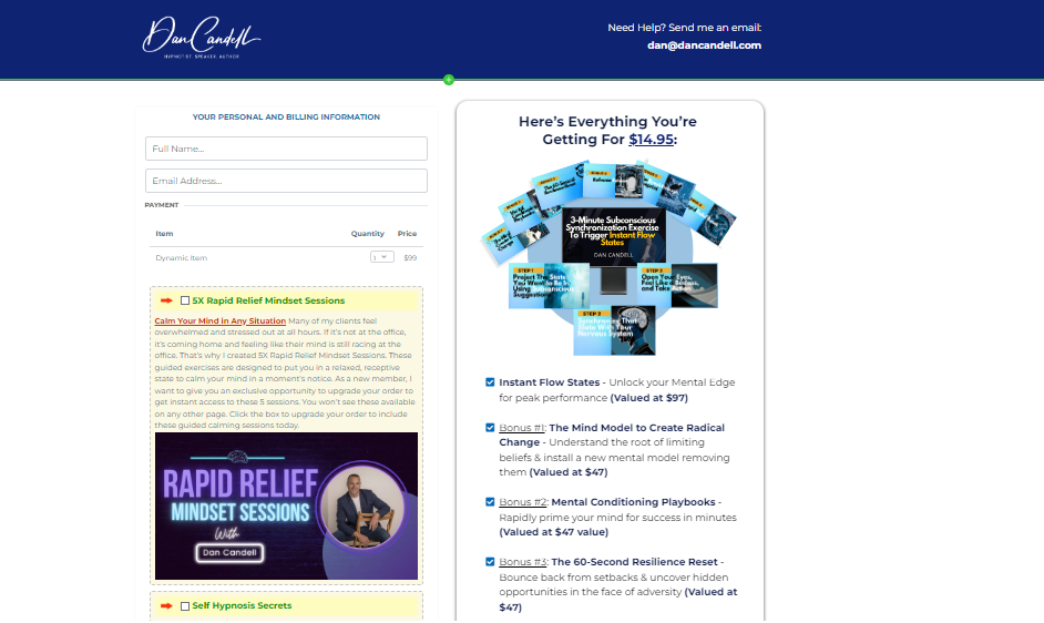 Checkout Page : Instant Flow State